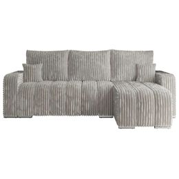 Ecksofa mit Schlaffunktion Kirasso grau Ma&szlig;e (cm): B: 245 H: 86 Sofas > Sofas nach Material > Stoffsofas &raquo; Sofa DE