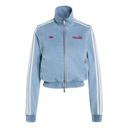 adidas originals Between-Season Jacket 'Firebird' female size XS Blue denim / bright red / White