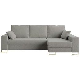 Ecksofa mit Schlaffunktion Dorain grau Ma&szlig;e (cm): B: 242 H: 85 Sofas > Sofas nach Material > Stoffsofas &raquo; Sofa DE