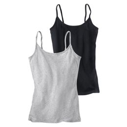 H.I.S. H.I.S Undershirt female size XXL mottled grey / Black