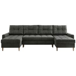 Wohnlandschaft mit Schlaffunktion Astra grau Ma&szlig;e (cm): B: 290 H: 75 Sofas > Sofas nach Material > Stoffsofas &raquo; Sofa DE