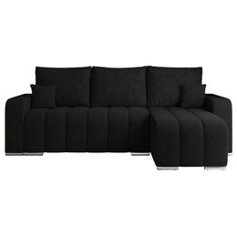 Ecksofa mit Schlaffunktion Kirasso schwarz Ma&szlig;e (cm): B: 245 H: 86 Sofas > Sofas nach Material > Stoffsofas &raquo; Sofa DE
