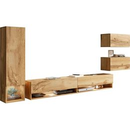 M&ouml;bel Kraft Wohnwand holzfarben Ma&szlig;e (cm): B: 270,2 H: 130 &raquo; M&ouml;bel Kraft