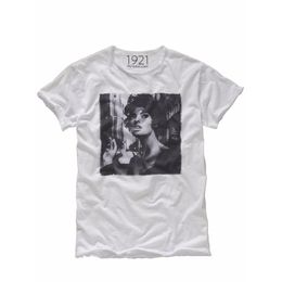 1921 T-Shirts Herren T-Shirt Linda Evangelista Wei&szlig; 100 % Baumwolle