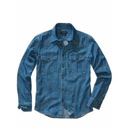 Mey & Edlich Mey & Edlich Herren Echte-Cowboys-Westernhemd Blau 100 % Baumwolle