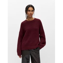 Object Pullover 'OBJSAGGIA' Damen Gr&ouml;&szlig;e S karminrot