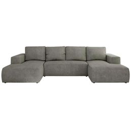 Wohnlandschaft mit Schlaffunktion Trentino grau Ma&szlig;e (cm): B: 334 H: 91 Sofas > Sofas nach Material > Stoffsofas &raquo; Sofa DE