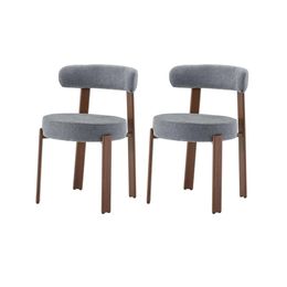 M&ouml;bel Kraft Esszimmerstuhl 2er-Set grau Ma&szlig;e (cm): B: 51,5 H: 79 &raquo; M&ouml;bel Kraft