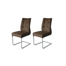 by Living Freischwinger 2er-Set braun Ma&szlig;e (cm): B: 47 H: 96 &raquo; M&ouml;bel Kraft