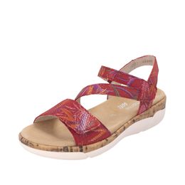 Remonte Sandale Damen Gr&ouml;&szlig;e 41 gr&uuml;n / dunkelorange / rot / rotviolett
