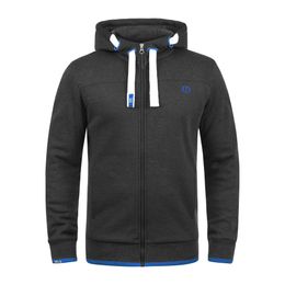 !Solid Sweatjacke 'Benjamin' Herren Gr&ouml;&szlig;e L blau / dunkelgrau / wei&szlig;
