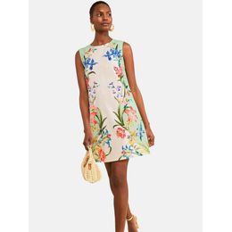 Love & Roses Kleid Damen Gr&ouml;&szlig;e 44 beige / blau / mint / rot