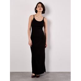 Apricot Ribbed Jersey Maxi Dress ' ' Damen Gr&ouml;&szlig;e 38 schwarz Sommerkleid