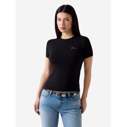Guess T-Shirt Damen Gr&ouml;&szlig;e XXS schwarz / silber