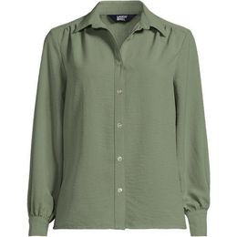 LANDS' END Creaseless Hemdbluse f&uuml;r Damen in Plus-Gr&ouml;&szlig;e, Damen, size: plus, Gr&uuml;n, Polyester, by Lands' End