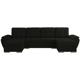 M&ouml;bel Kraft Wohnlandschaft mit Schlaffunktion Umbria schwarz Ma&szlig;e (cm): B: 336 H: 85 &raquo; M&ouml;bel Kraft
