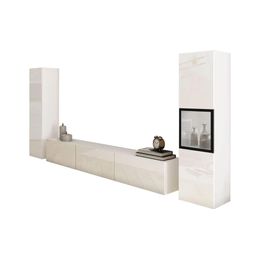 M&ouml;bel Kraft Wohnwand wei&szlig; Ma&szlig;e (cm): B: 240 H: 130 &raquo; M&ouml;bel Kraft