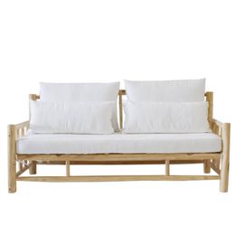 Pharao24.de Couch 3er Sofa aus Massivholz im Landhausstil