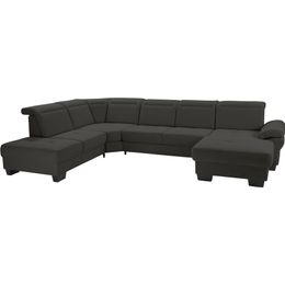Wohnlandschaft OTTO HOME, B:360cm H:84cm T:253cm, grau, Struktur fein (100% Polyester);Luxus-Microfaser weich (90% Polyester, 10% Polyamid), Sofas,