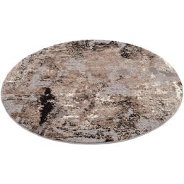 Teppich, H:20mm &Oslash;:160cm, braun, OCI DIE TEPPICHMARKE, Polyester, Polypropylen, Wohnzimmer, Teppiche, "JUWEL LIRAY, auch als L&auml;ufer und in Rund",