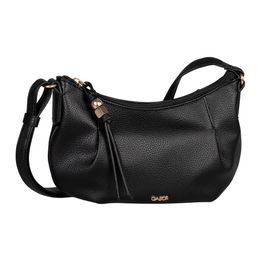 Gabor Damen Umh&auml;ngetasche "Sedine", schwarz, Lederimitat, Taschen, Damen Schultertasche mit Logo-Applikation