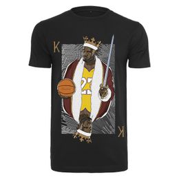 MisterTee Damen T-Shirt "MisterTee Damen Ladies King James LA Tee", schwarz, Gr. XS, unifarben, 100% Baumwolle, Shirts