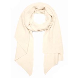 styleBREAKER Damen XXL-Schal "Asymmetrischer unifarbener Web Schal", wei&szlig;, Modisch, Obermaterial: 100% Viskose CV., Modet&uuml;cher