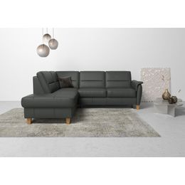 Ecksofa Home Affaire, B:236cm H:89cm T:212cm, grau, Luxus-Microfaser (100% Polyester);Struktur (100% Polyester);Luxus-Microfaser in Lederoptik (100%