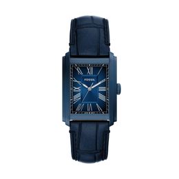 Fossil Herren Quarzuhr "Carraway"blau, Armbanduhren, Armbanduhr, Herrenuhr, Lederarmband, analog