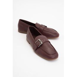 Jade Leder Flach Loafer Damen