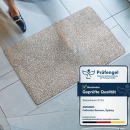 Fu&szlig;matte OTTO HOME, B:50cm H:6mm L:80cm, beige, Baumwolle, Au&szlig;enbereich, Teppiche, "Sydney, Schmutzfangmatte", melierte Optik, rutschhemmend, f&uuml;r In-