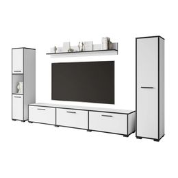 M&ouml;bel Kraft Wohnwand wei&szlig; Ma&szlig;e (cm): B: 240 H: 130 &raquo; M&ouml;bel Kraft