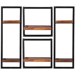 Pharao24.de Wandregale Regal Set im Industry und Loft Stil 25 cm tief (vierteilig)