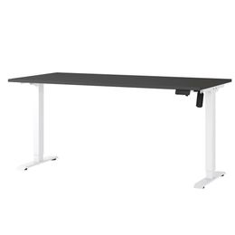 Pharao24.de B&uuml;roschreibtisch Designschreibtisch in Dunkelgrau und Wei&szlig;