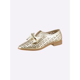 Heine Witt Damen Slipper, goldfarben, Gr&ouml;&szlig;e 36