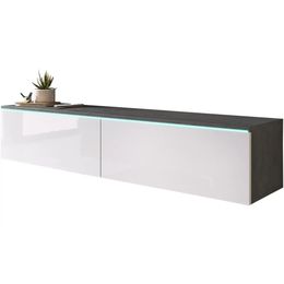 M&ouml;bel Kraft Lowboard grau Ma&szlig;e (cm): B: 140 H: 30 &raquo; M&ouml;bel Kraft
