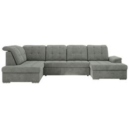 M&ouml;bel Kraft Wohnlandschaft mit Schlaffunktion Madrito grau Ma&szlig;e (cm): B: 323 H: 89 &raquo; M&ouml;bel Kraft