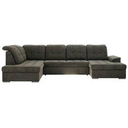 M&ouml;bel Kraft Wohnlandschaft mit Schlaffunktion Madrito grau Ma&szlig;e (cm): B: 323 H: 89 &raquo; M&ouml;bel Kraft