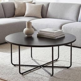 Pharao24.de Wohnzimmertisch Designercouchtisch in Schwarz aus Metall