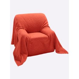 Sessel&uuml;berwurf, Orange, Gr. 160x190 cm, Pereira da Cunha, Sofa&uuml;berw&uuml;rfe & Hussen, 100% Baumwolle