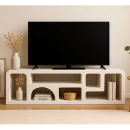 Pharao24.de Lowboard TV Sideboard aus MDF mit offenen F&auml;chern
