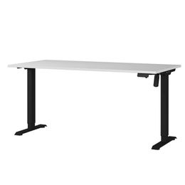 Pharao24.de Designschreibtisch Laptopschreibtisch in Schwarz und Lichtgrau