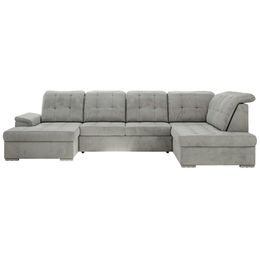 M&ouml;bel Kraft Wohnlandschaft mit Schlaffunktion Madrito grau Ma&szlig;e (cm): B: 323 H: 89 &raquo; M&ouml;bel Kraft