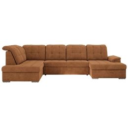 M&ouml;bel Kraft Wohnlandschaft mit Schlaffunktion Madrito orange Ma&szlig;e (cm): B: 323 H: 89 &raquo; M&ouml;bel Kraft