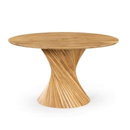 Landscape Esstisch, Akazie, Holz, Akazie, massiv, Holz, rund, S&auml;ule, rund, 130x76x130 cm, Esszimmer, Tische, Esstische, Esstische rund