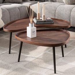 Pharao24.de Couchtische Designercouchtische Nierenform in unterschiedlichen Gr&ouml;&szlig;en (zweiteilig)