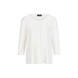 GOLDNER Damen Kurzarmshirt "Kurzgr&ouml;&szlig;e Viskose-Oberteil mit Halbarm", wei&szlig;, Modisch, Gr. 19, Obermaterial: 95% Viskose CV. 5% Elasthan EL., Shirts,