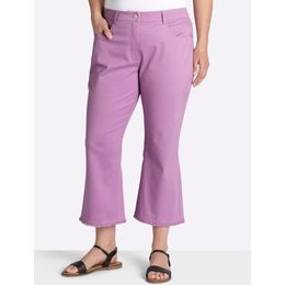 sheego Damen 7/8-Hoseorchidee, Gr. 48, unifarben, 97% Baumwolle, 3% Elasthan, Hosen