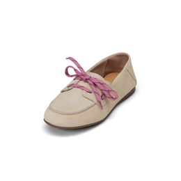 Marc O'Polo MARC O'POLO Damen Bootsschuh "aus weichem Veloursleder", Gr. 42, beige, Obermaterial: 100% Leder, unifarben, Schuhe