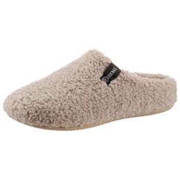 VERBENAS Damen Pantoffel "YORK GALES", Gr. 40, beige, Textil, Schuhe, Pantoffel, Hausschuh, Homeslipper zum Schlupfen